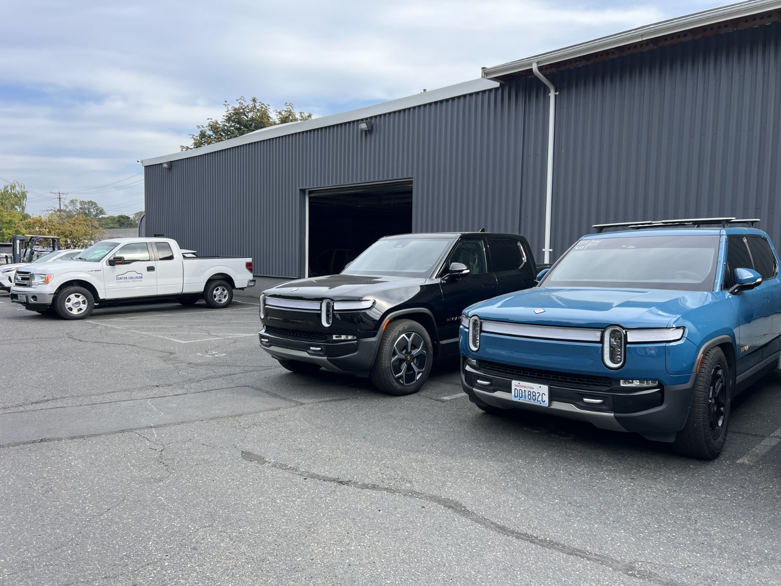 Rivian Collision Center EV Sensor Calibration After Repair